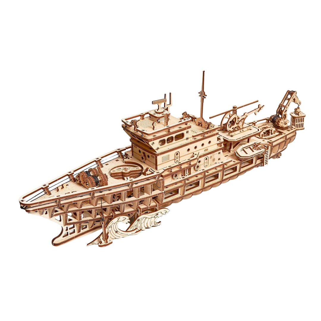 3D Wooden Puzzle DIY Ship Model Kit Laser Cut Mechanical Puzzles Wood ...