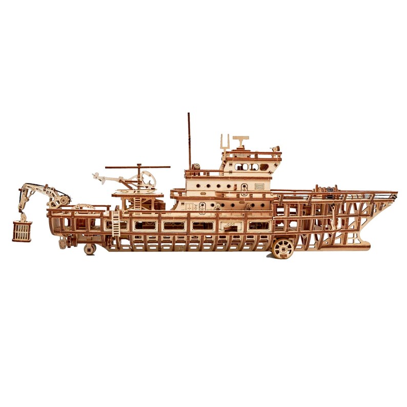 3D Wooden Puzzle DIY Ship Model Kit Laser Cut Mechanical Puzzles Wood ...