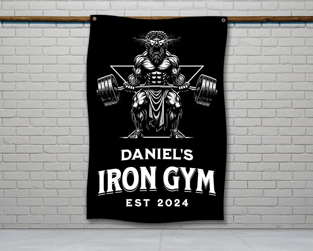 Custom Home Gym Flag, Personalized Gym Decor Flag, Motivational Fitness ...