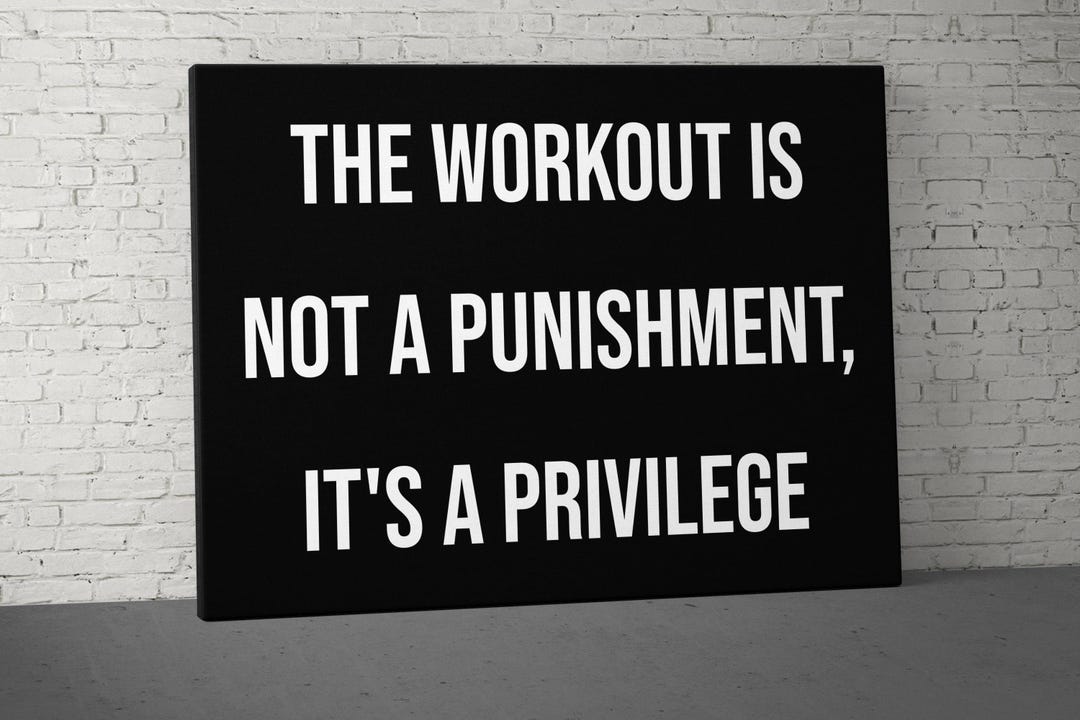The Workout is Not A Punishment Its A Privilege, Gym Decor ...