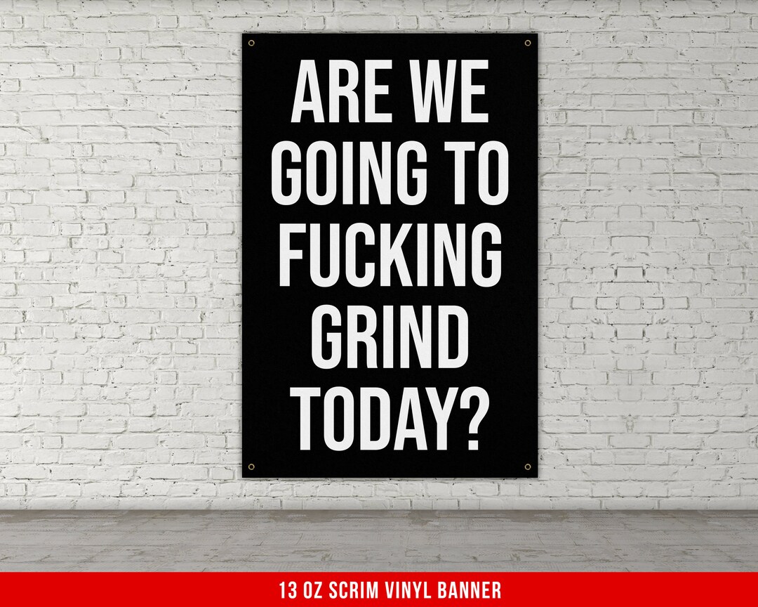 Grind Today Banner Gym Wall Art Motivational Fitness Decor Sports Gift ...