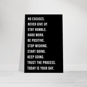 Motivational Poster Inspiring Quotes Office Decor Home Gym Motivation ...