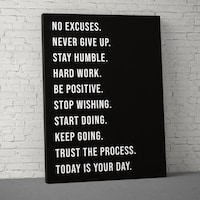 Never Give up Motivational Wall Decal – Minimalist Gym Decor, Fitness ...
