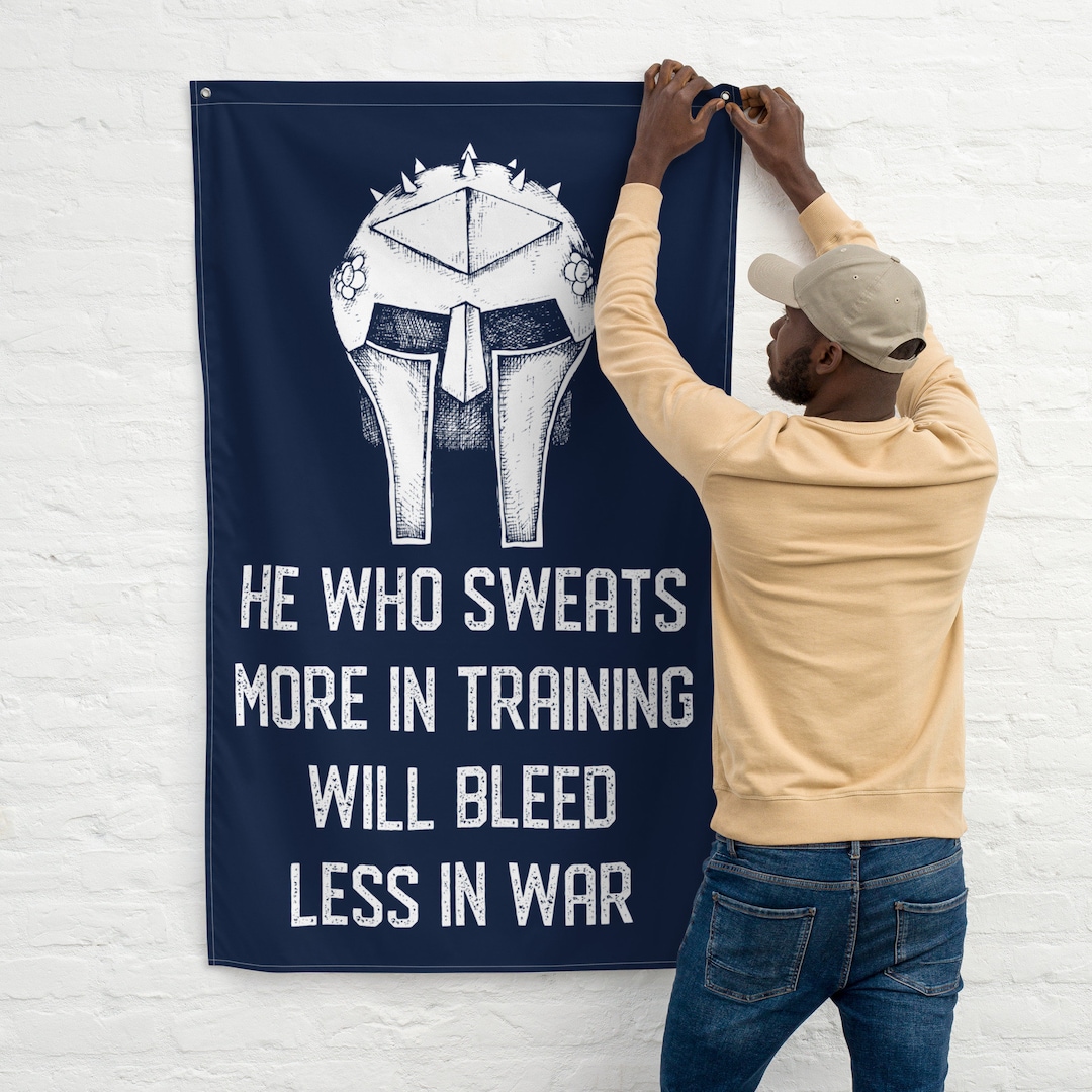 Gym Flags Custom Home Gym Banner Weightlifting Decor Man Cave Wall Art ...