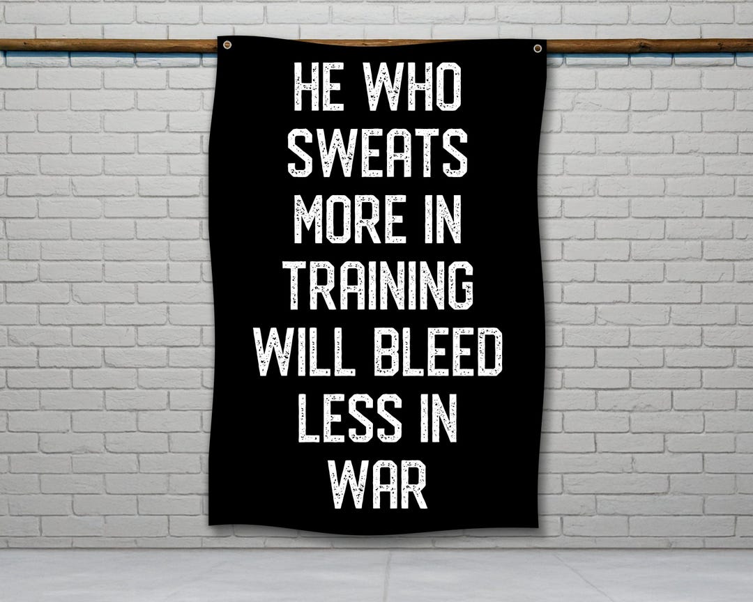 Home Gym Flag, Motivational Quote, Garage Gym Banner, Fitness Wall Flag ...