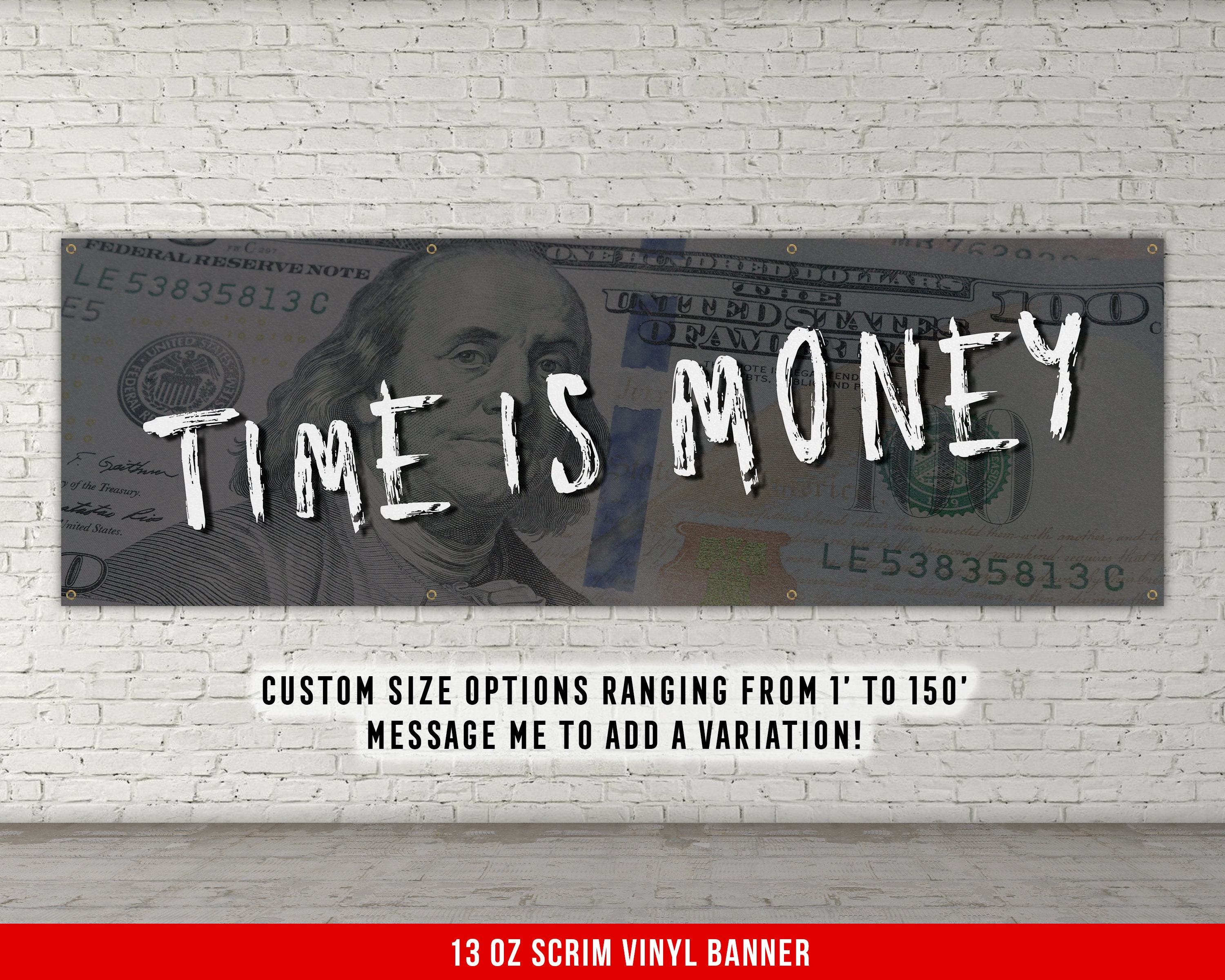 Time is Money Banner Motivational Quote Entrepreneur Gift - Etsy UK