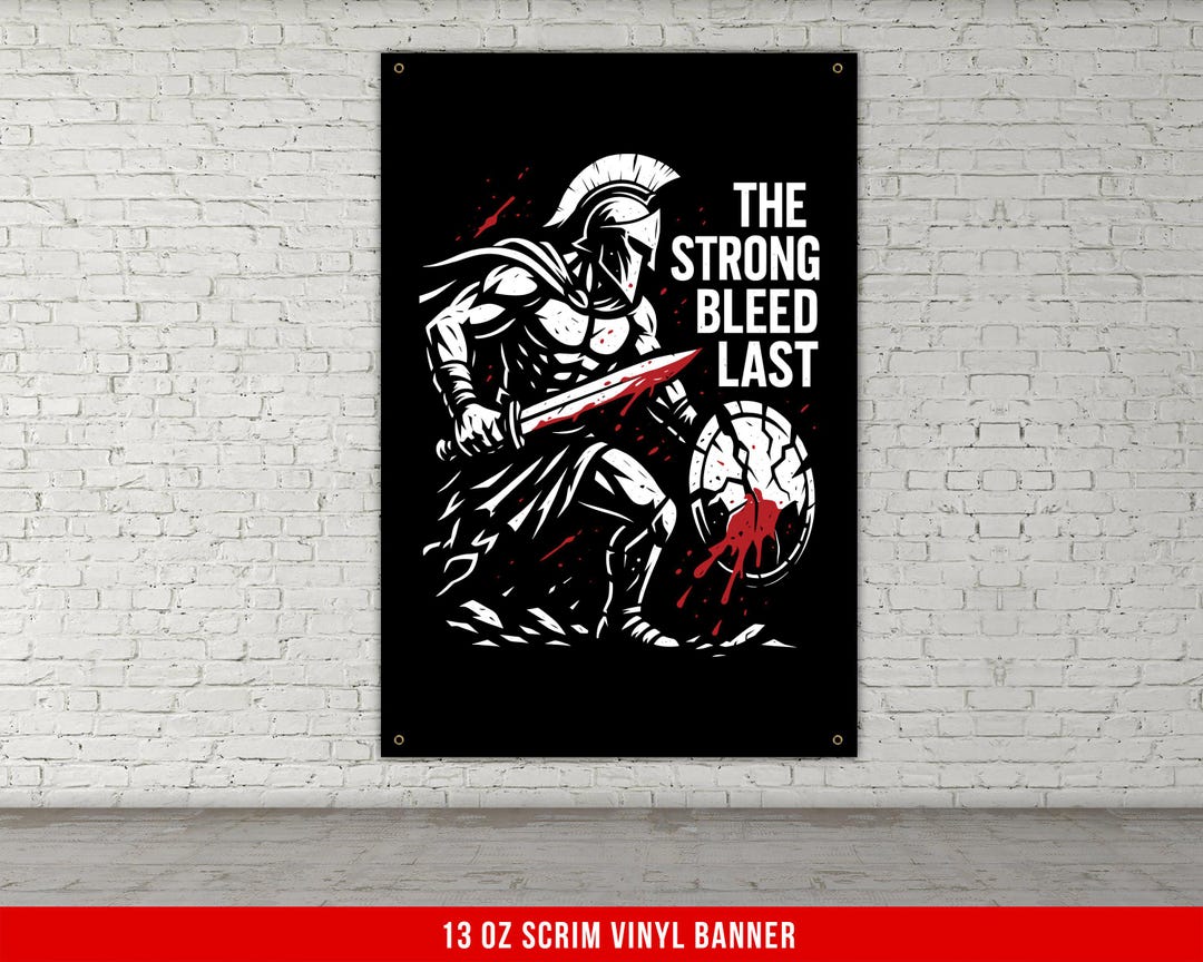 Spartan Gym Banner, Motivational Quote, Home Gym Decor, Garage Gym Flag ...