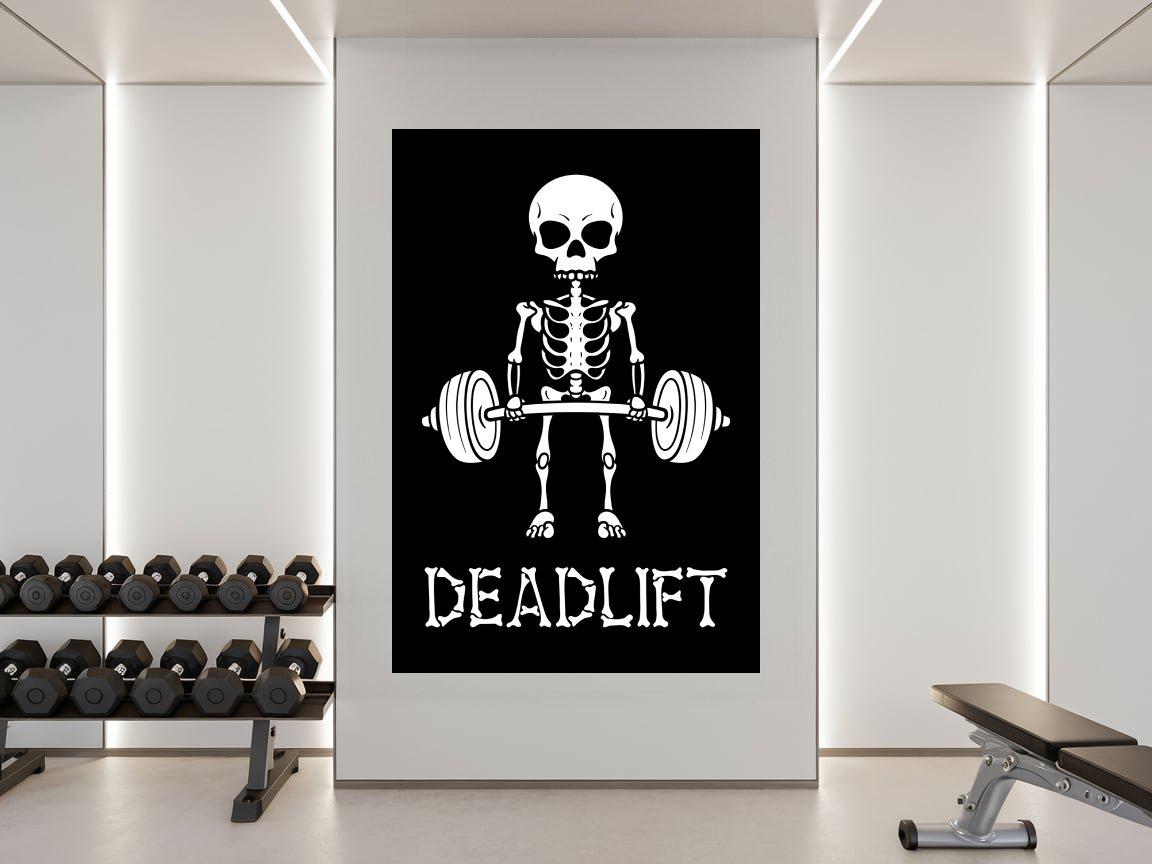 Deadlift Skeleton Poster, Motivational Poster for Home Gyms, Offices ...