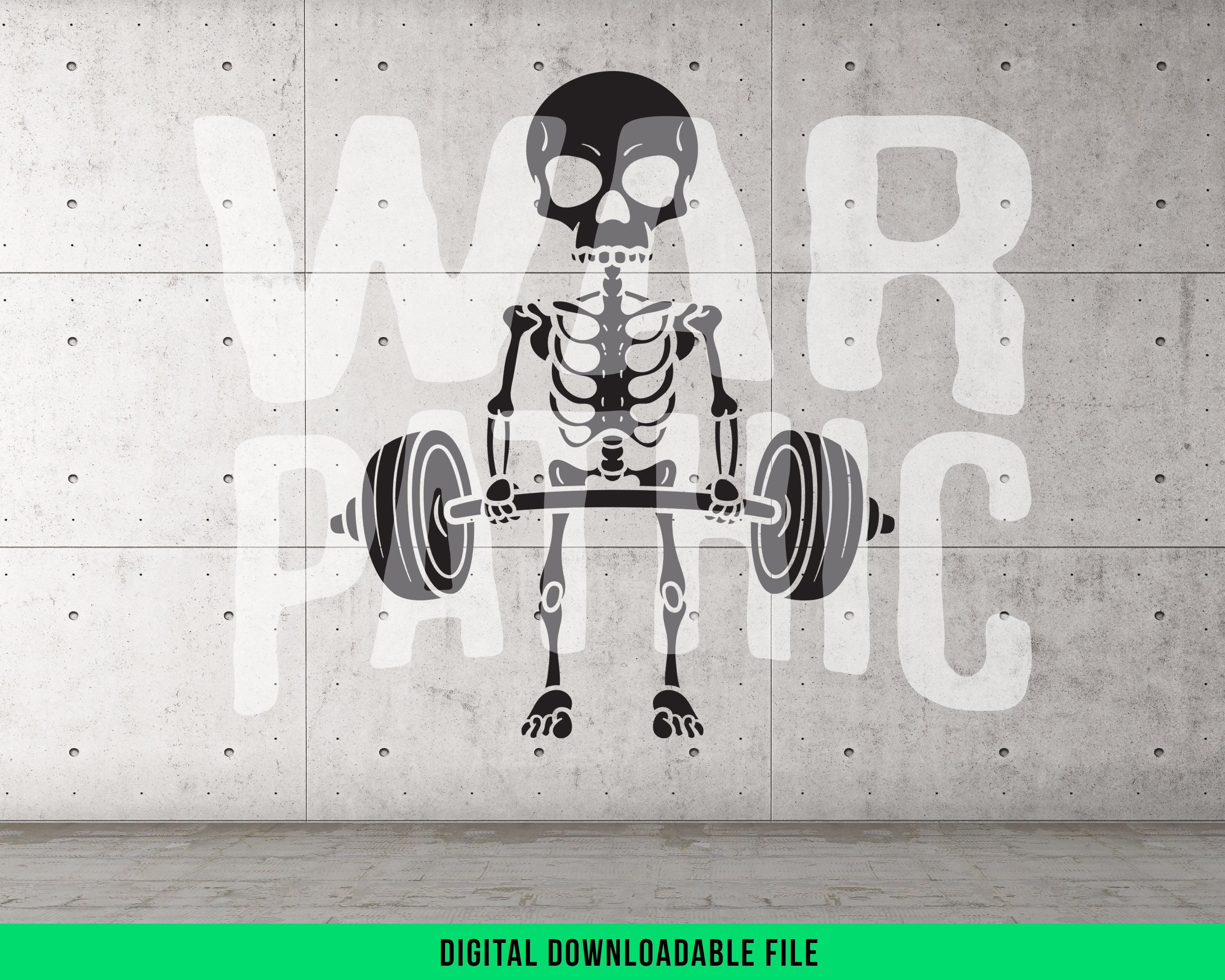 Deadlift Skeleton PNG SVG Motivational Gym Design for Fitness T-shirts ...