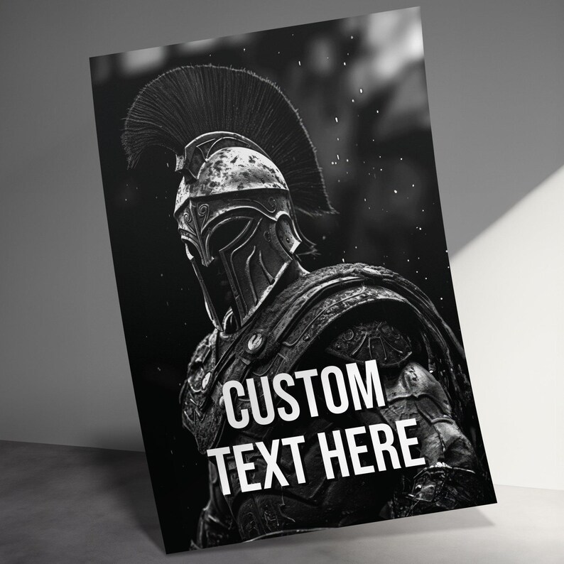 Custom Spartan Poster, Home Gym Wall Decor, Motivation Quote Wall Art ...
