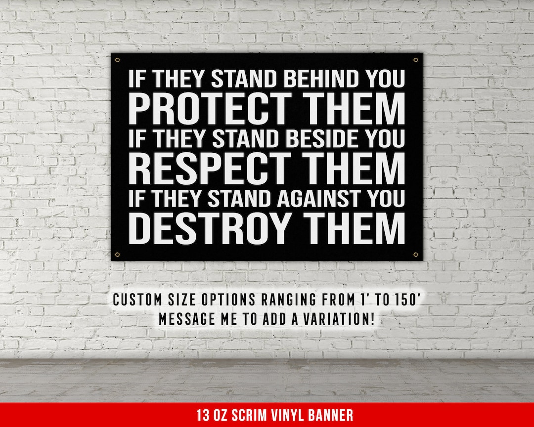 If They Stand Behind You Banner - Gym Wall Art - Motivational Fitness ...