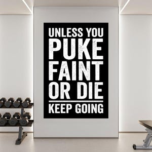 Funny Gym Poster, Home Gym Wall Art, Motivation Poster, Fitness Wall ...