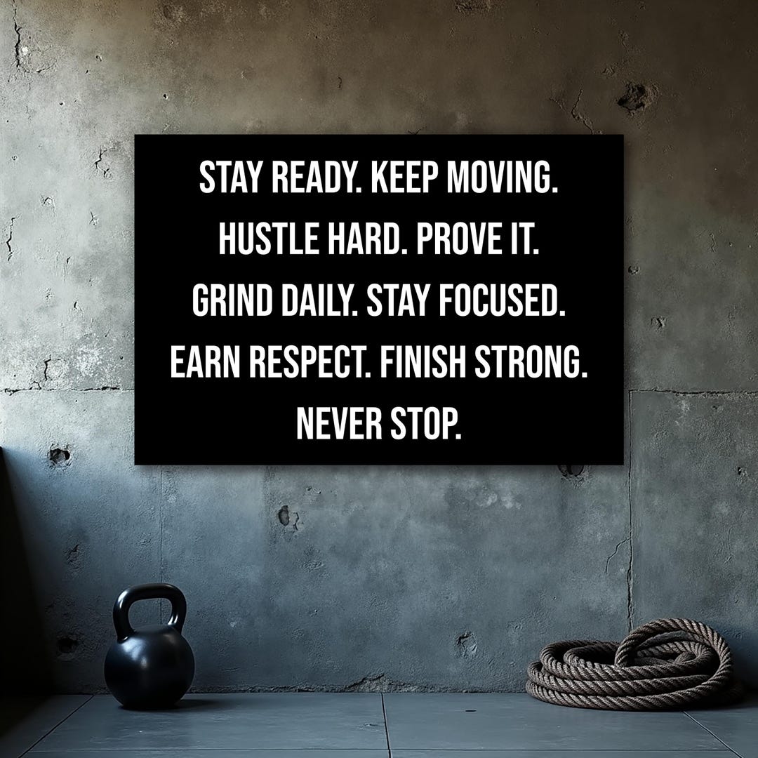 Gym Motivation Poster, Fitness Poster, Home Gym Wall Art, Inspirational ...