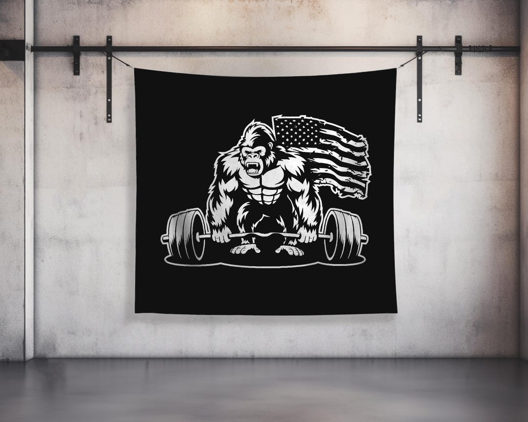 Funny Gym Wall Banner | Large Motivational Quote Flag | Custom Workout ...