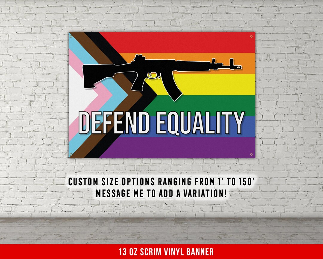Transgender Rights Guns Banner Decor Defend Equality Wall Art ...