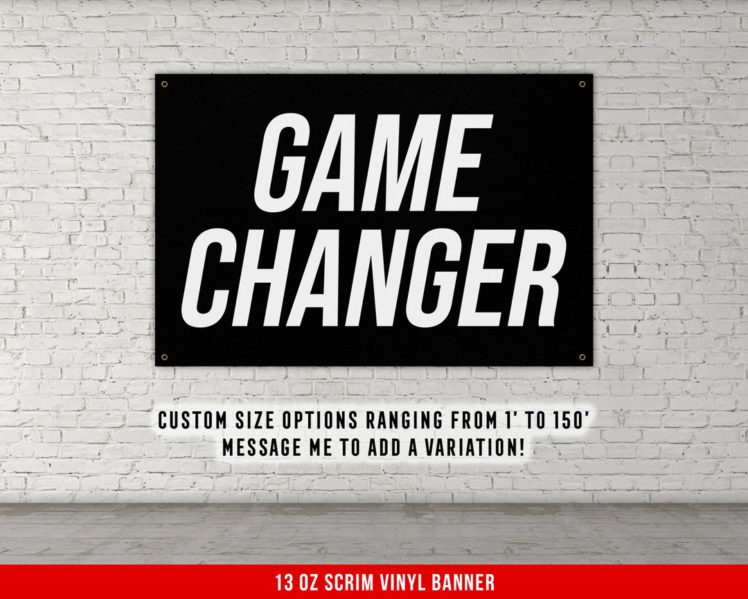 Game Changer Banner - Home Gym Decor - Large Quotes Wall Art - Garage ...
