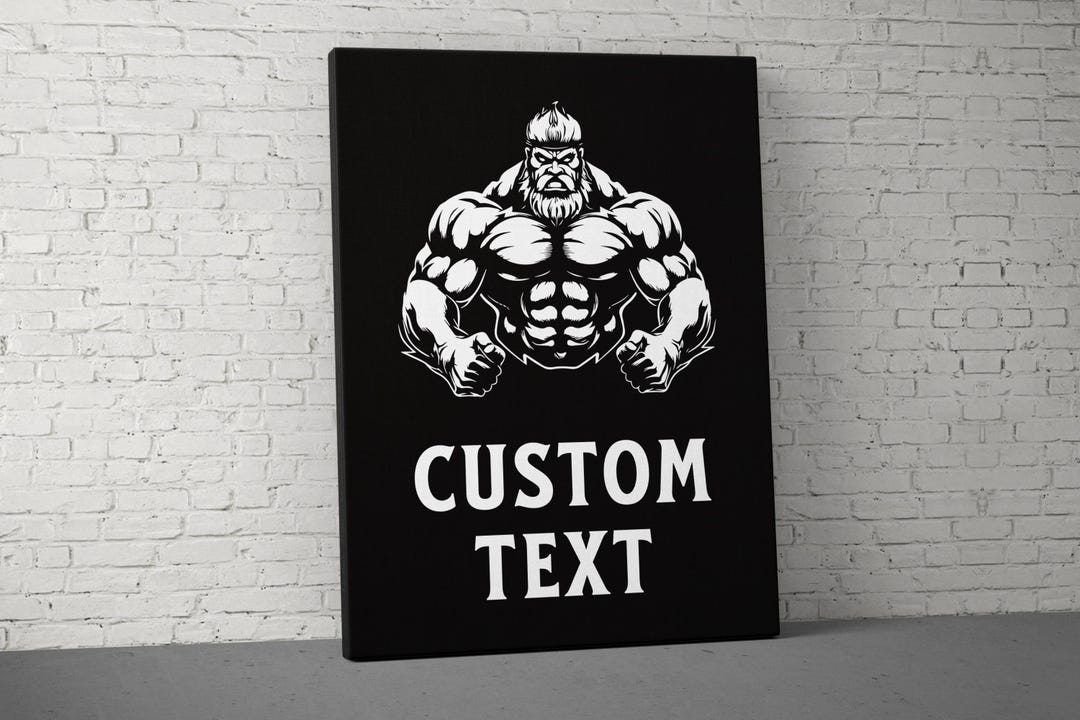 Motivational Gym Wall Art Canvas Print, Workout Room Inspiration ...