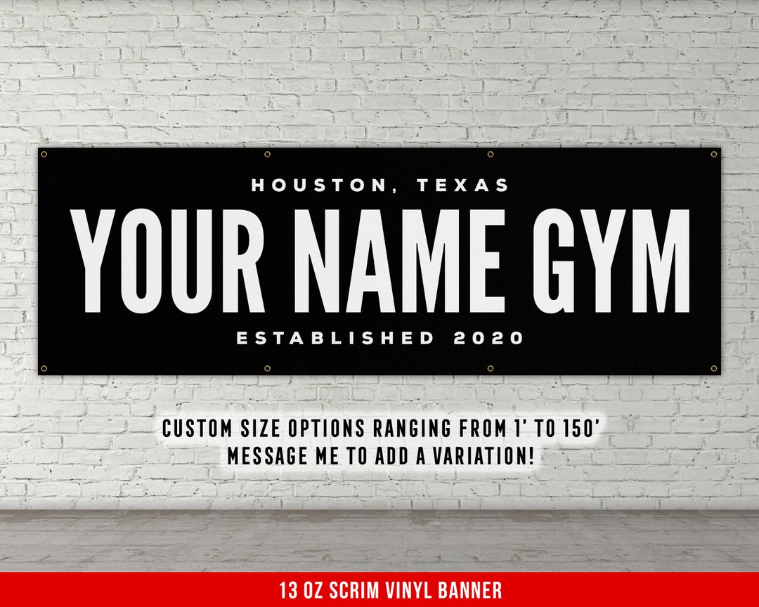Your Name Custom Banner - Personalized City State Home Vinyl Decor ...
