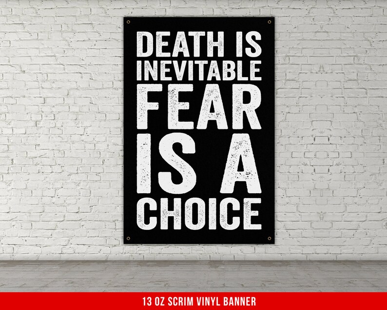Death is Inevitable Banner Home Gym Decor Large Quote Wall - Etsy