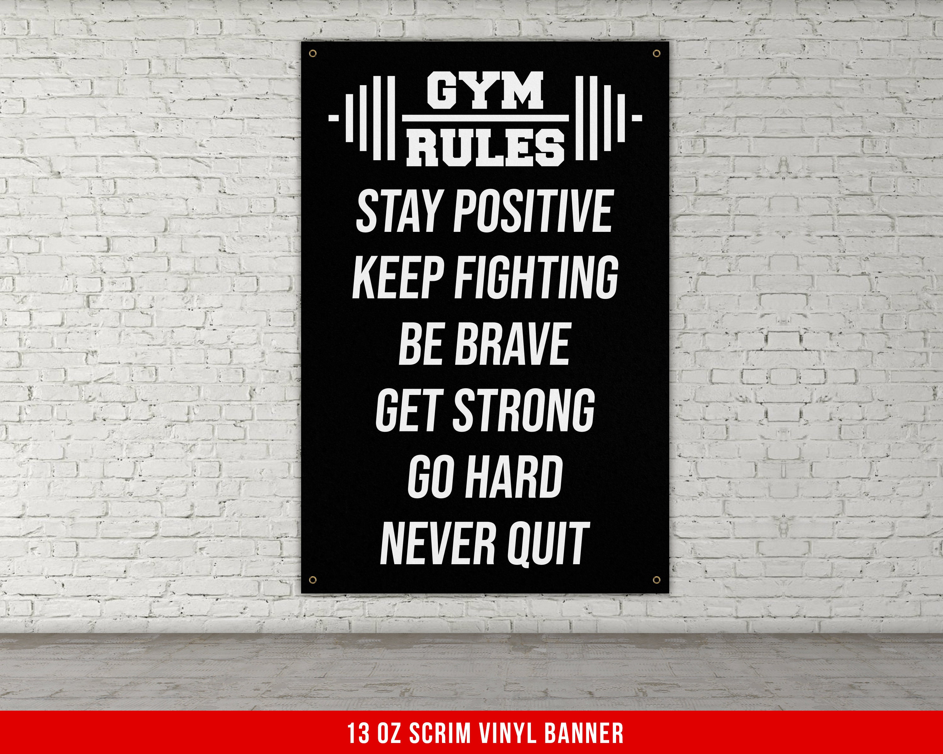 Gym Rules Banner Home Gym Decor Large Quotes Wall Art | Etsy
