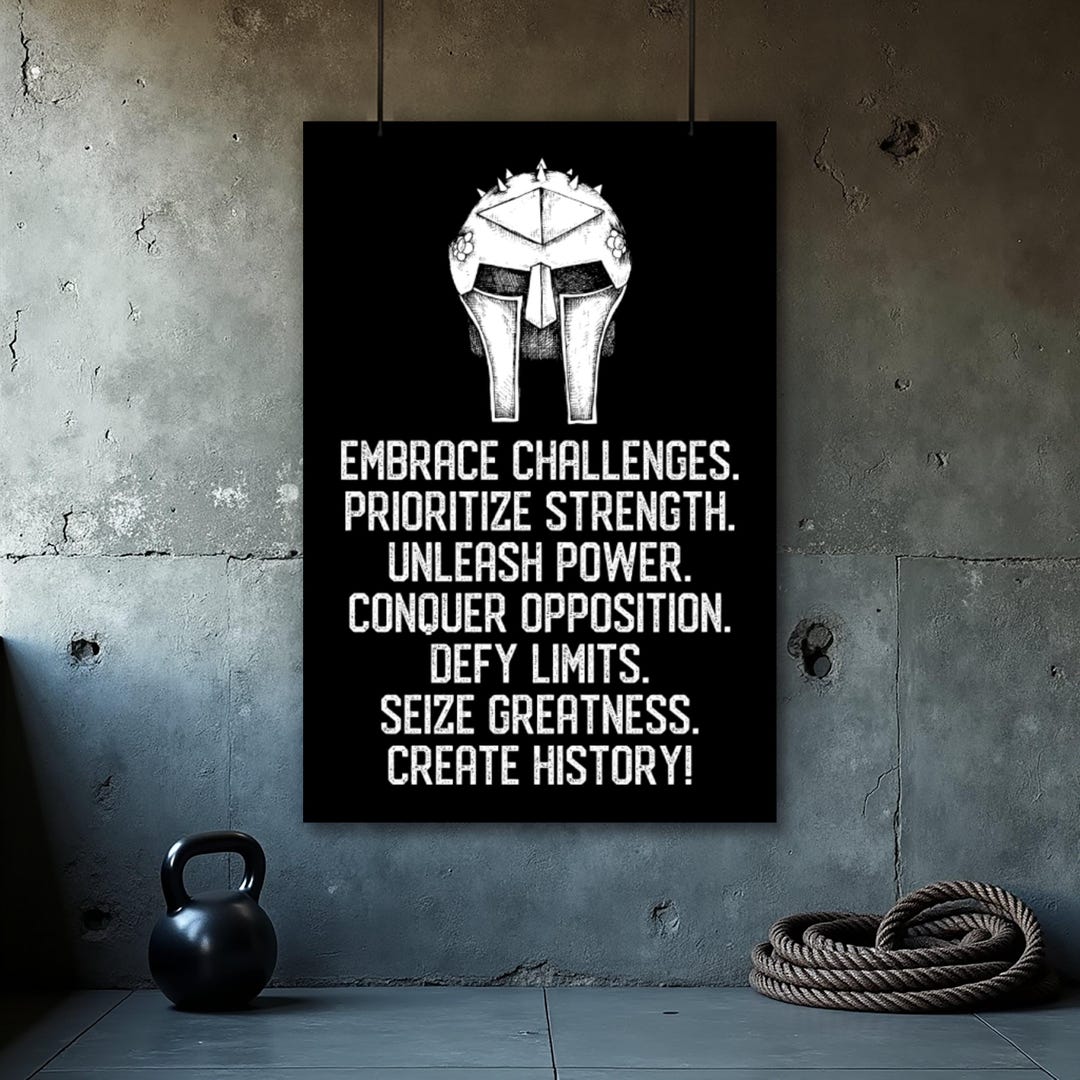 Motivational Quote Poster for Gyms Offices Dorms, Inspirational Wall ...