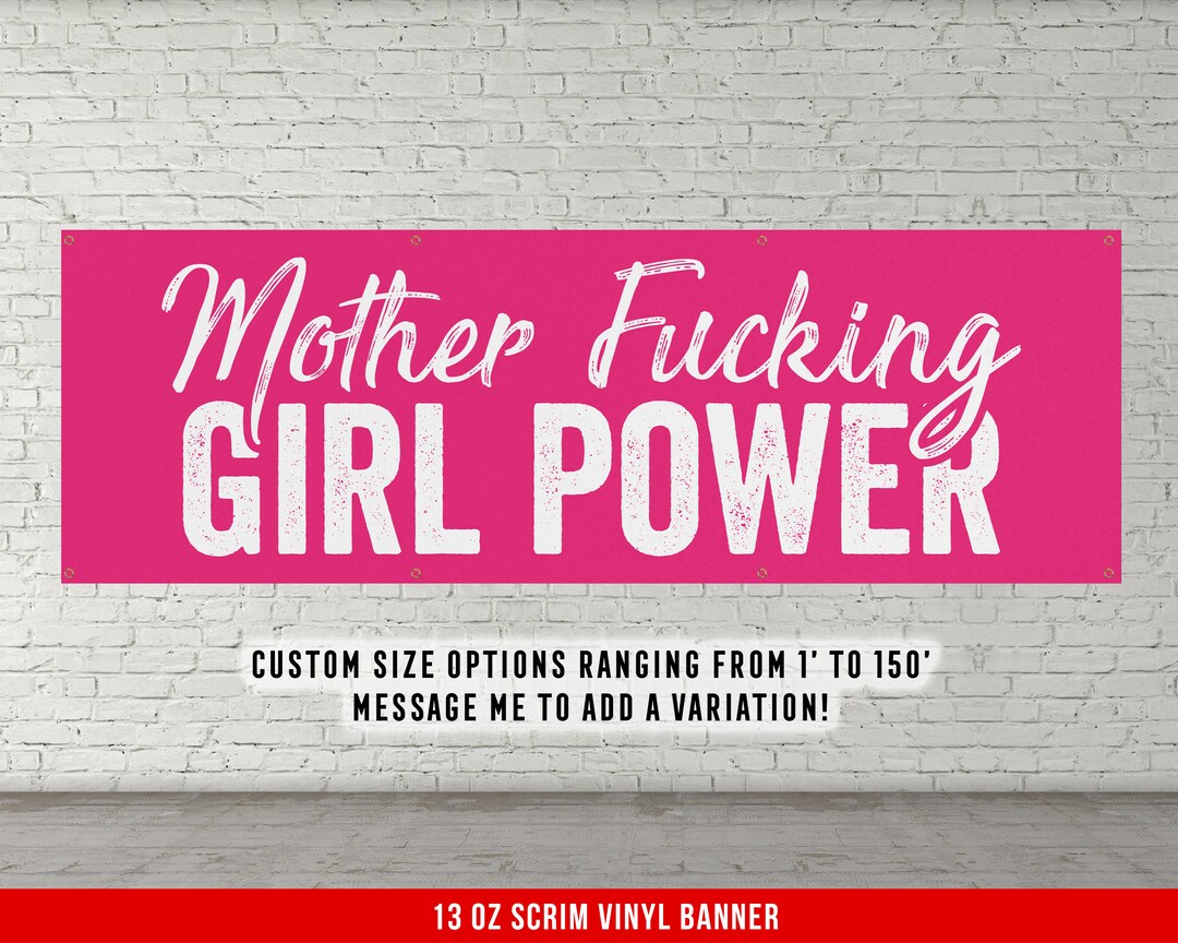 Girl Power Banner - Motivational Home Gym Decor - Large Quote Wall Art ...