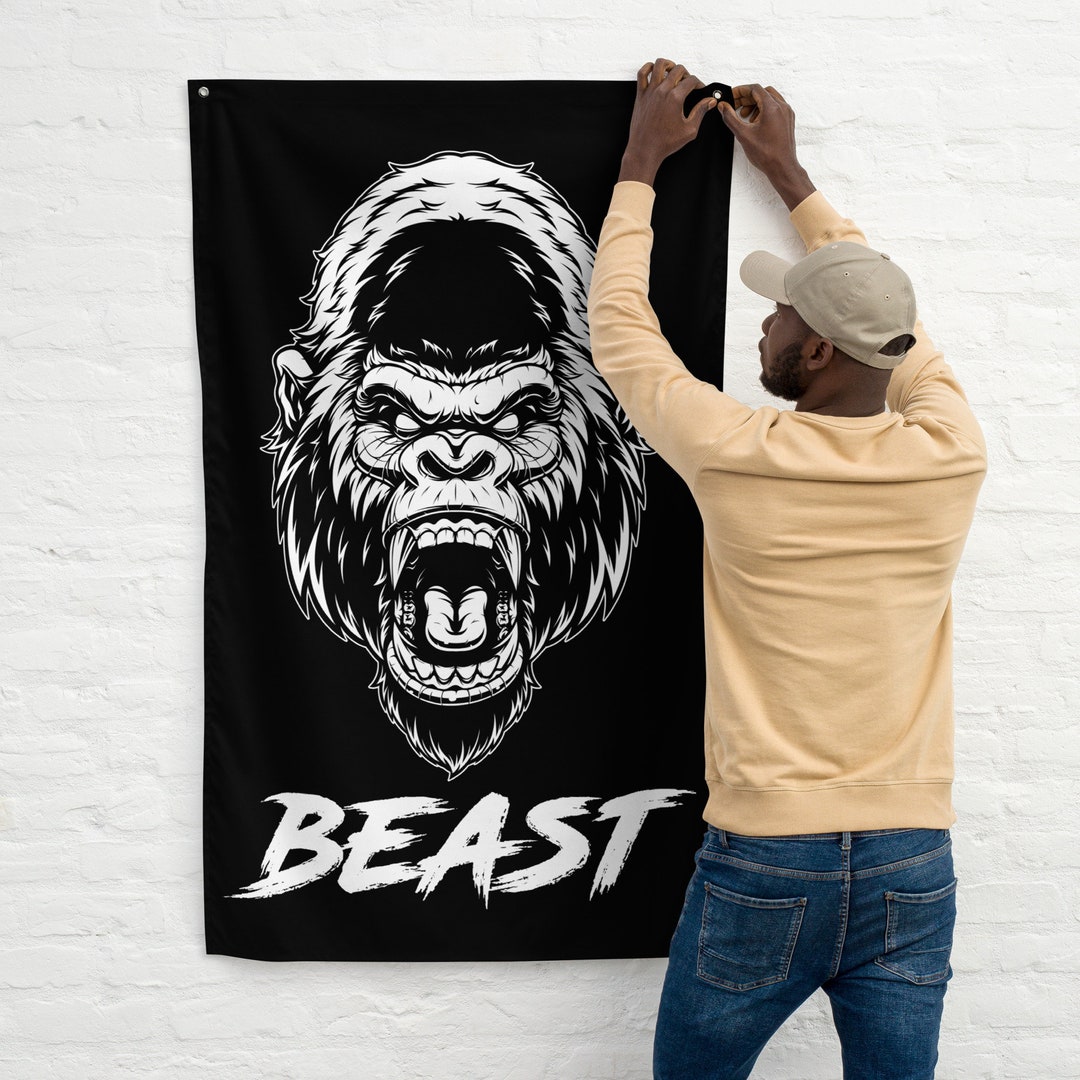 Gym Flags Custom Home Gym Banner Weightlifting Decor Man Cave Wall Art ...