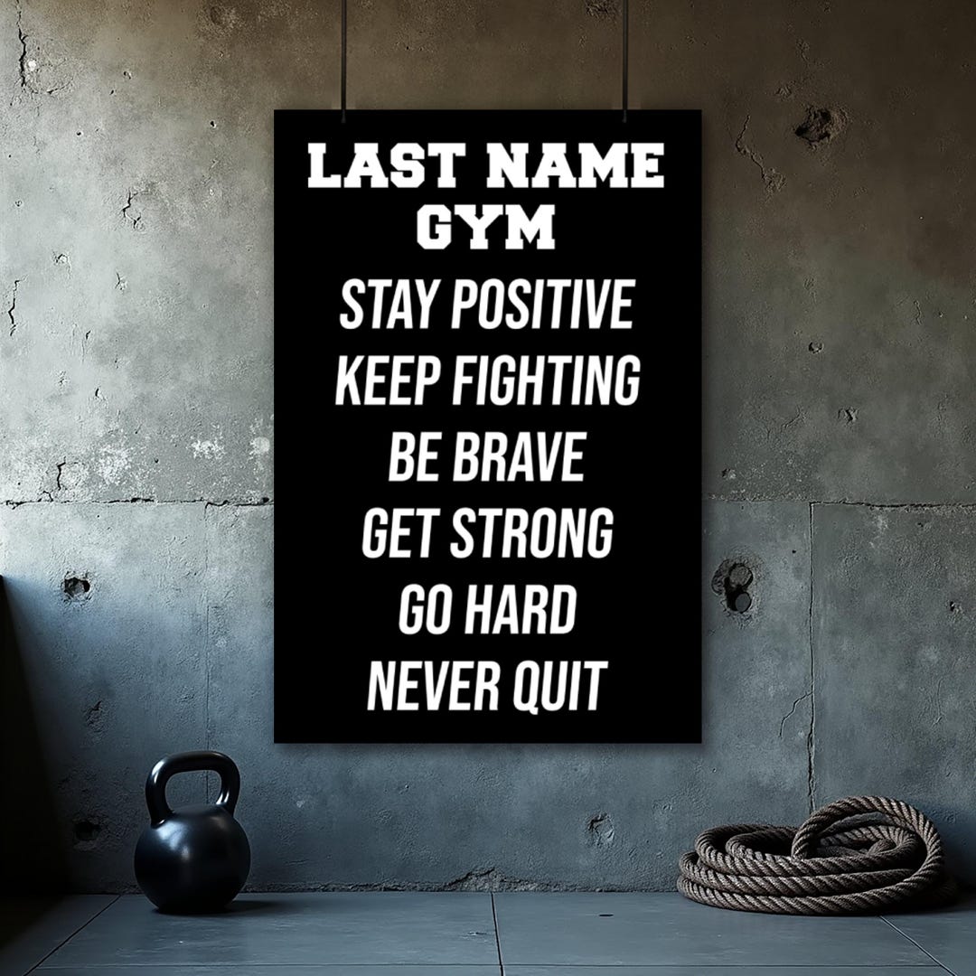 Home Gym Posters, Fitness Posters, Motivation Posters, Home Gym Wall ...