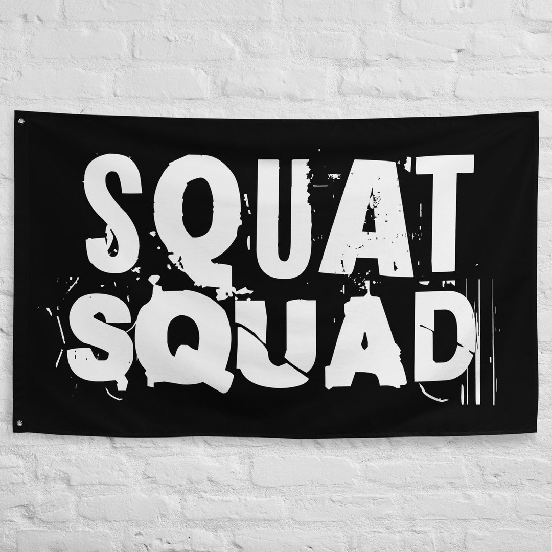 Squat Squad - Home Gym Banner - Gym Decor - Gym Wall Decor - Gym Decor ...