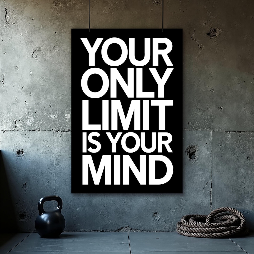 Home Gym Poster, Motivational Posters, Fitness Wall Art, Inspirational ...