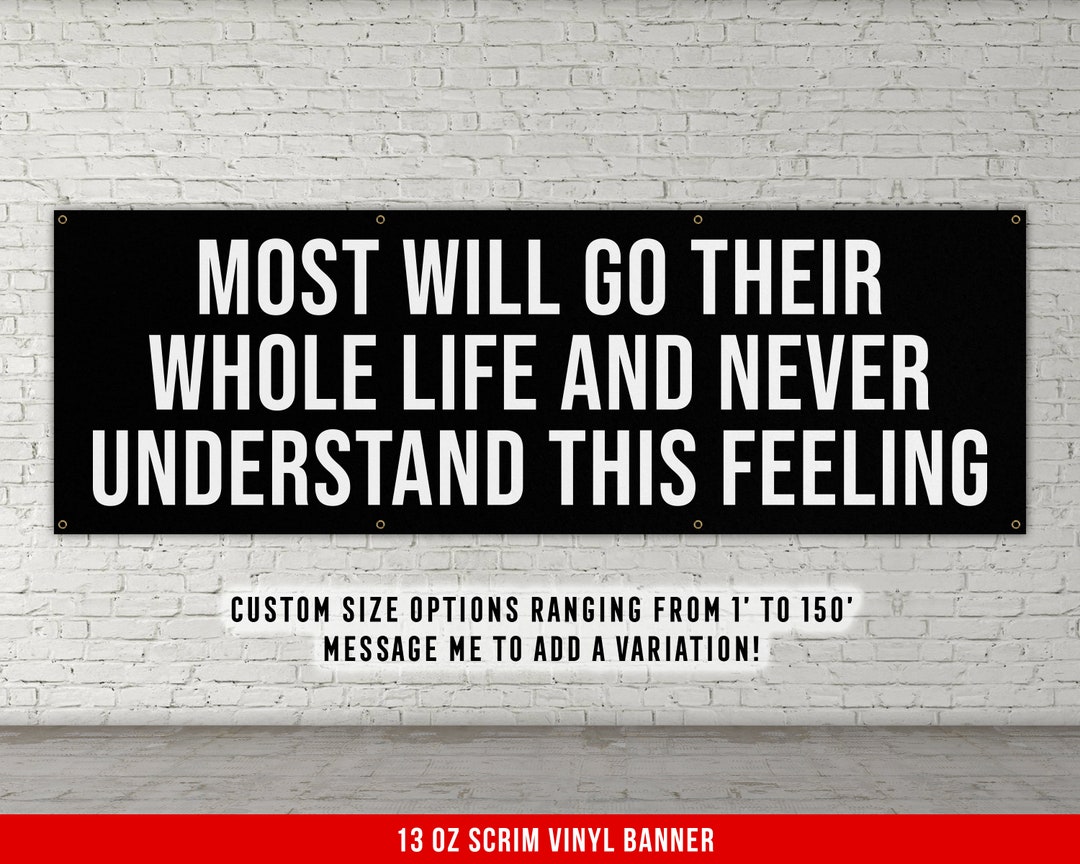 Understand This Feeling Banner Motivational Home Gym Decor Large Quote ...