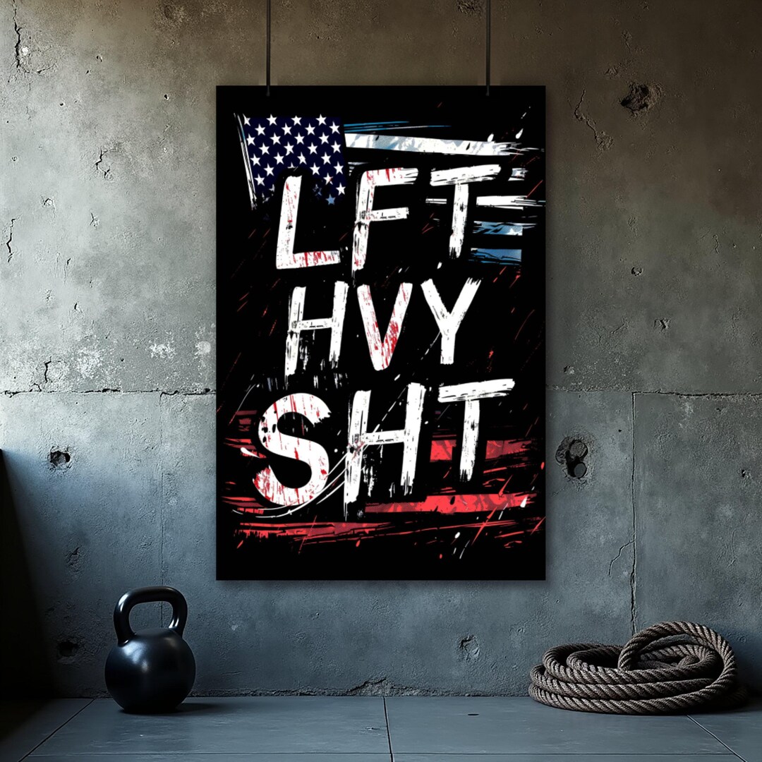Lift Heavy Posters, Home Gym Motivation, Gym Wall Art, Fitness Wall ...