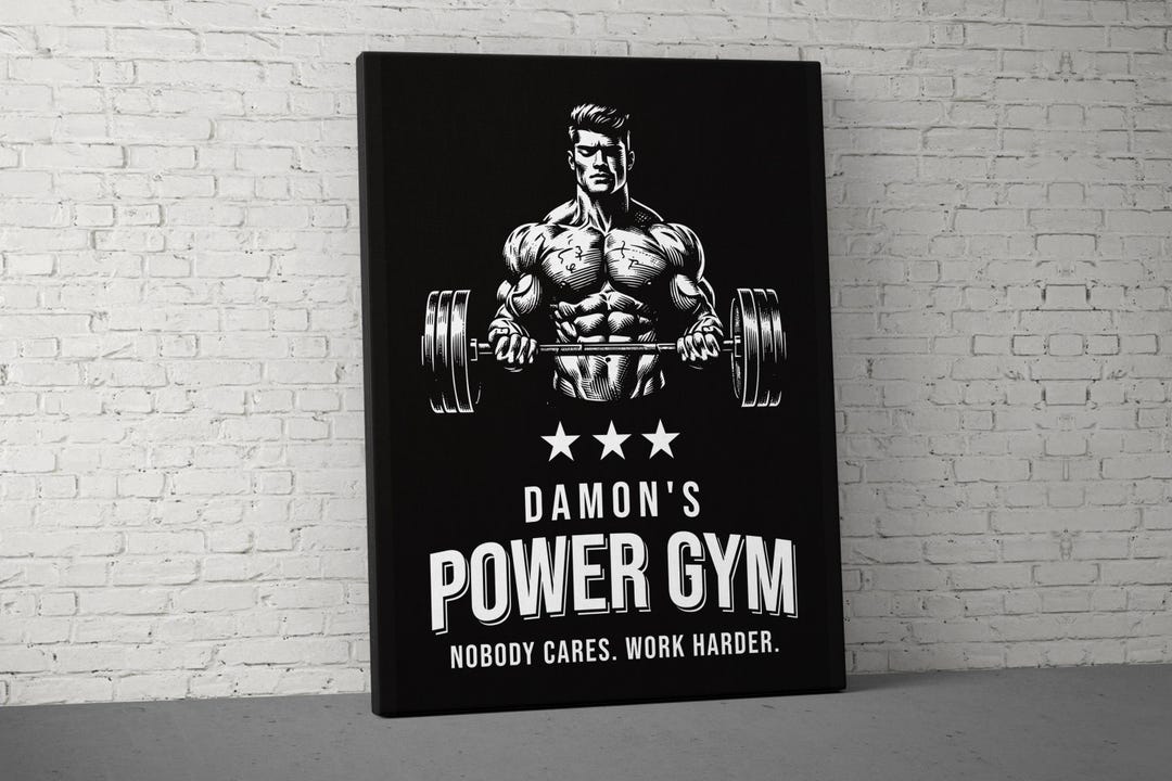 Personalized Gym Decor | Home Gym Canvas | Large Wall Art With Custom ...