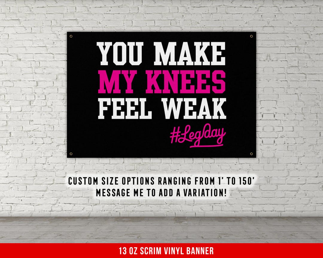 Motivational Vinyl Banner for Home Gym Garage Gym Weightlifting ...