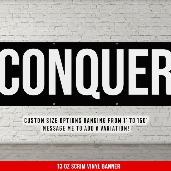 Conquer Quote - Etsy