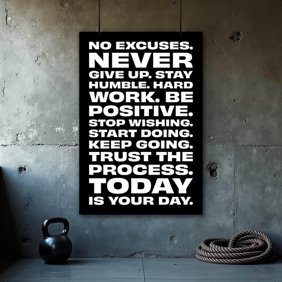 Motivational Poster - Inspiring Quotes - Office Decor - Home Gym ...