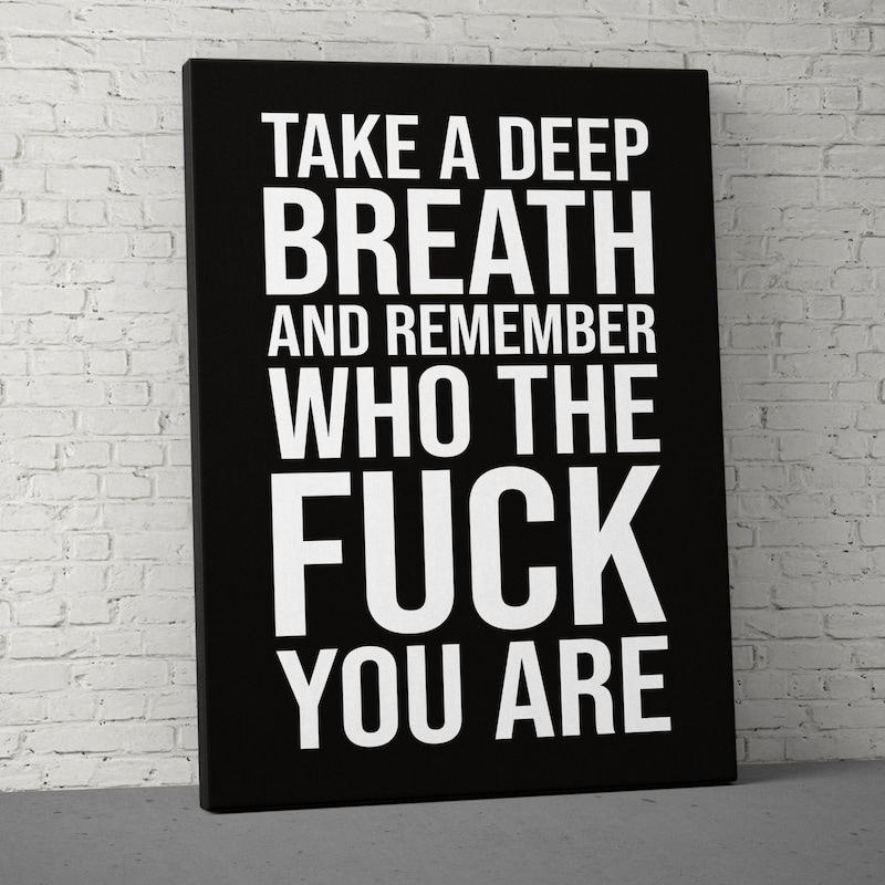 Deep Breath Sign - Etsy