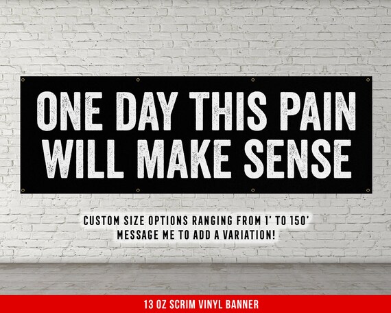 One Day Banner Motivational Home Gym Decor Large Quote | Etsy