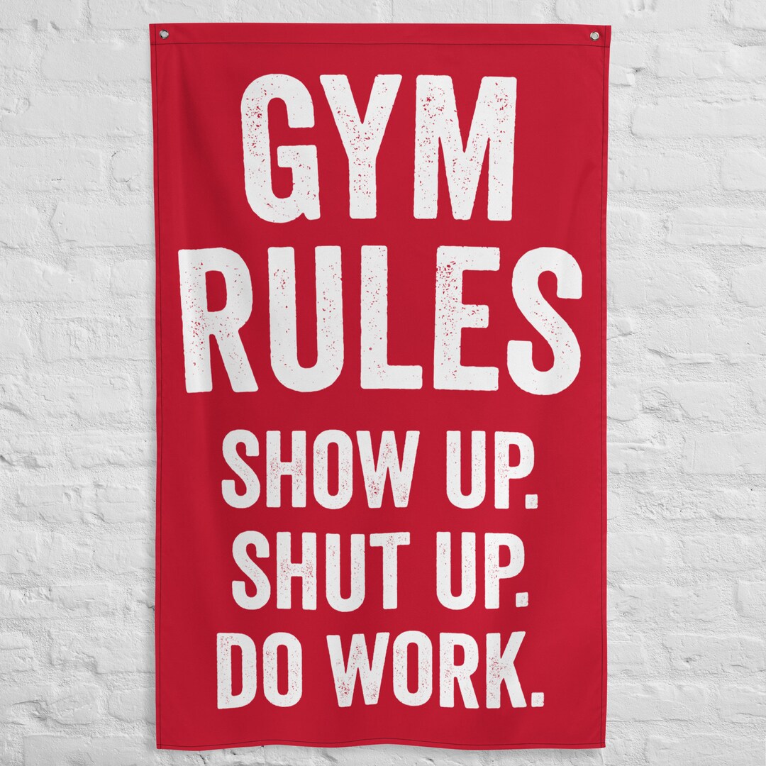 Gym Flags - Gym Sign - Custom Home Gym Banner - Gym Gifts ...