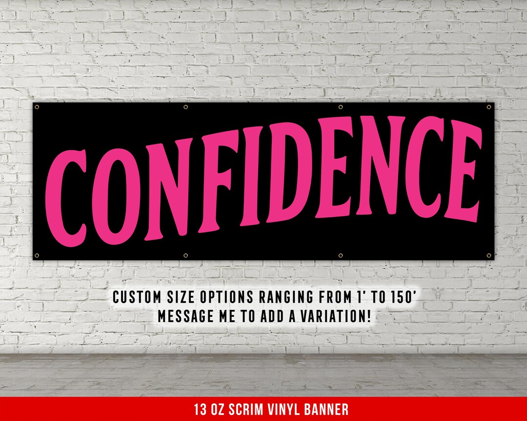 Confidence Banner, Home Gym Decor, Motivational Quote, Wall Art ...
