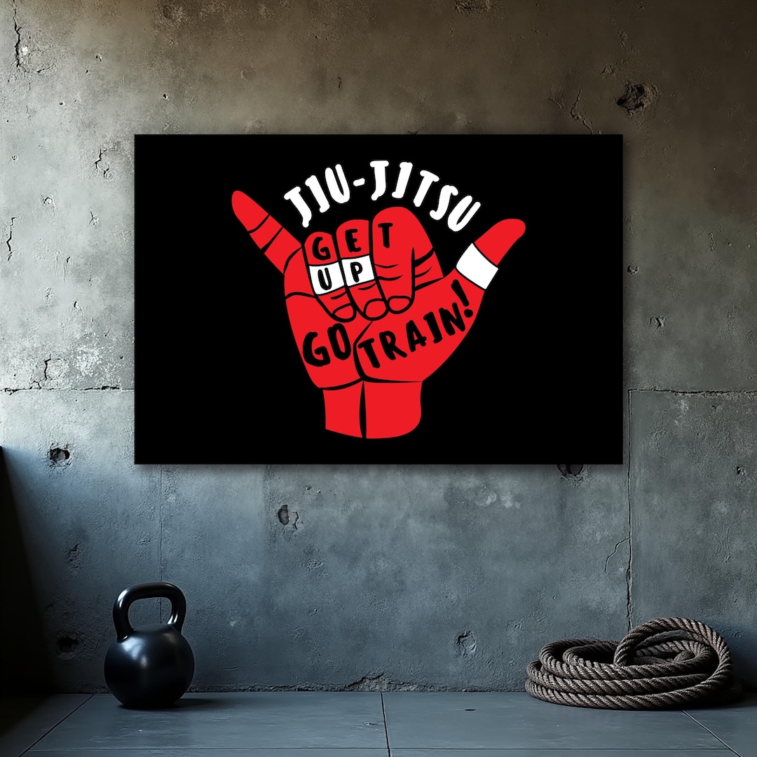Jiu Jitsu Poster, BJJ Motivation, Jujitsu Art, Martial Arts Wall Decor ...