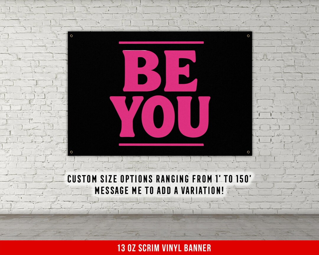 Be You Banner, Motivational Quote Banner, Home Gym Decor, Gym ...