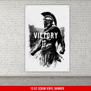 Victory Banner - Home Gym Inspiration - Large Quote Wall Art - Workout ...