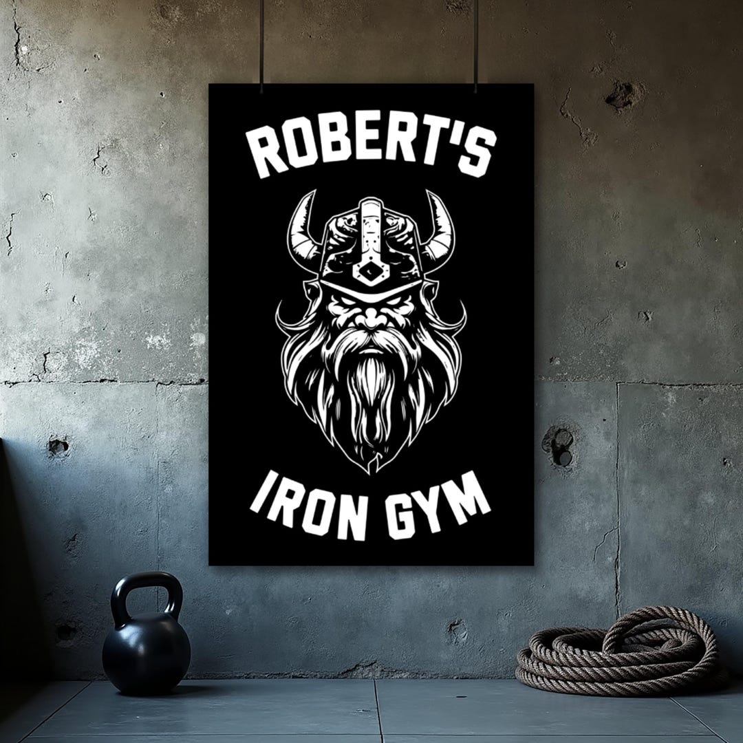Personalized Large Fitness Poster, Custom Gym Decor, Motivational ...