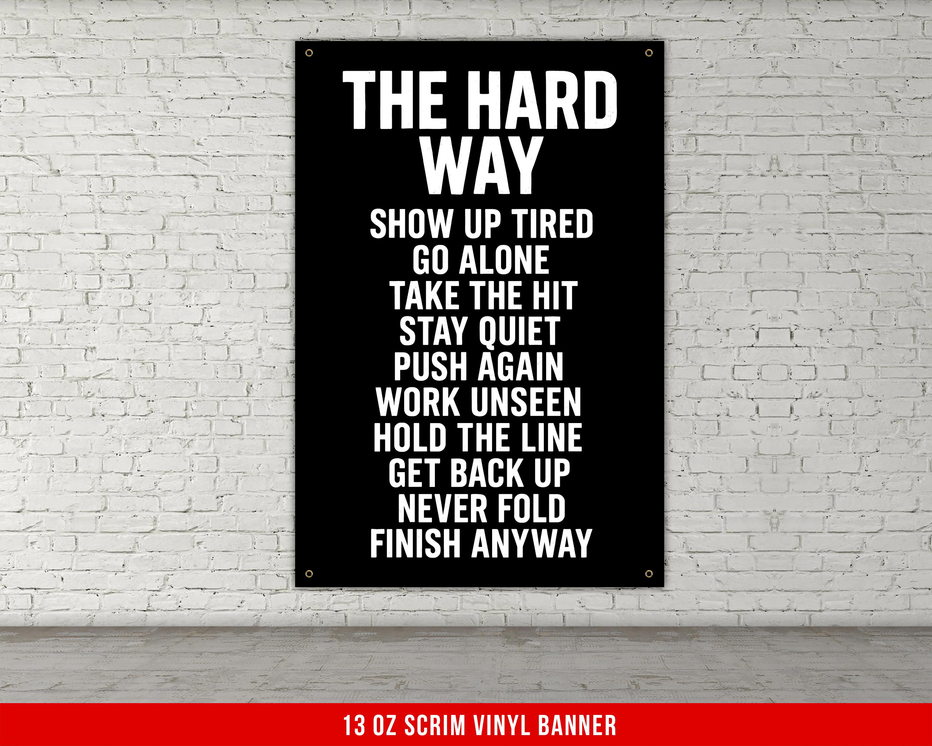 Home Gym Motivation Banner, Workout Room Decor, Fitness Quote Art Print ...