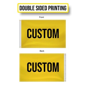 Custom Double Sided Pole Flag | Personalized Indoor Outdoor Flag | 3x2 ...