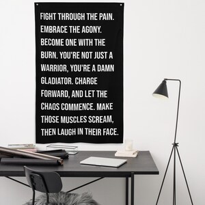 Gym Flags Weightlifting Decor Custom Home Gym Banner Man Cave Wall Art ...