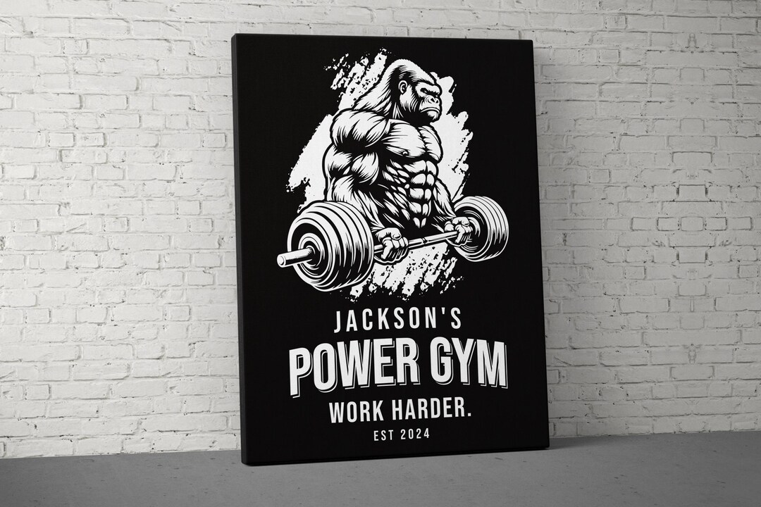 Custom Gym Canvas | Motivational Fitness Wall Art | Personalize Your ...