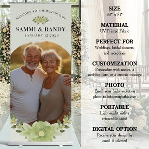 Wedding Welcome and Reception Decor – Custom Retractable Banner With ...