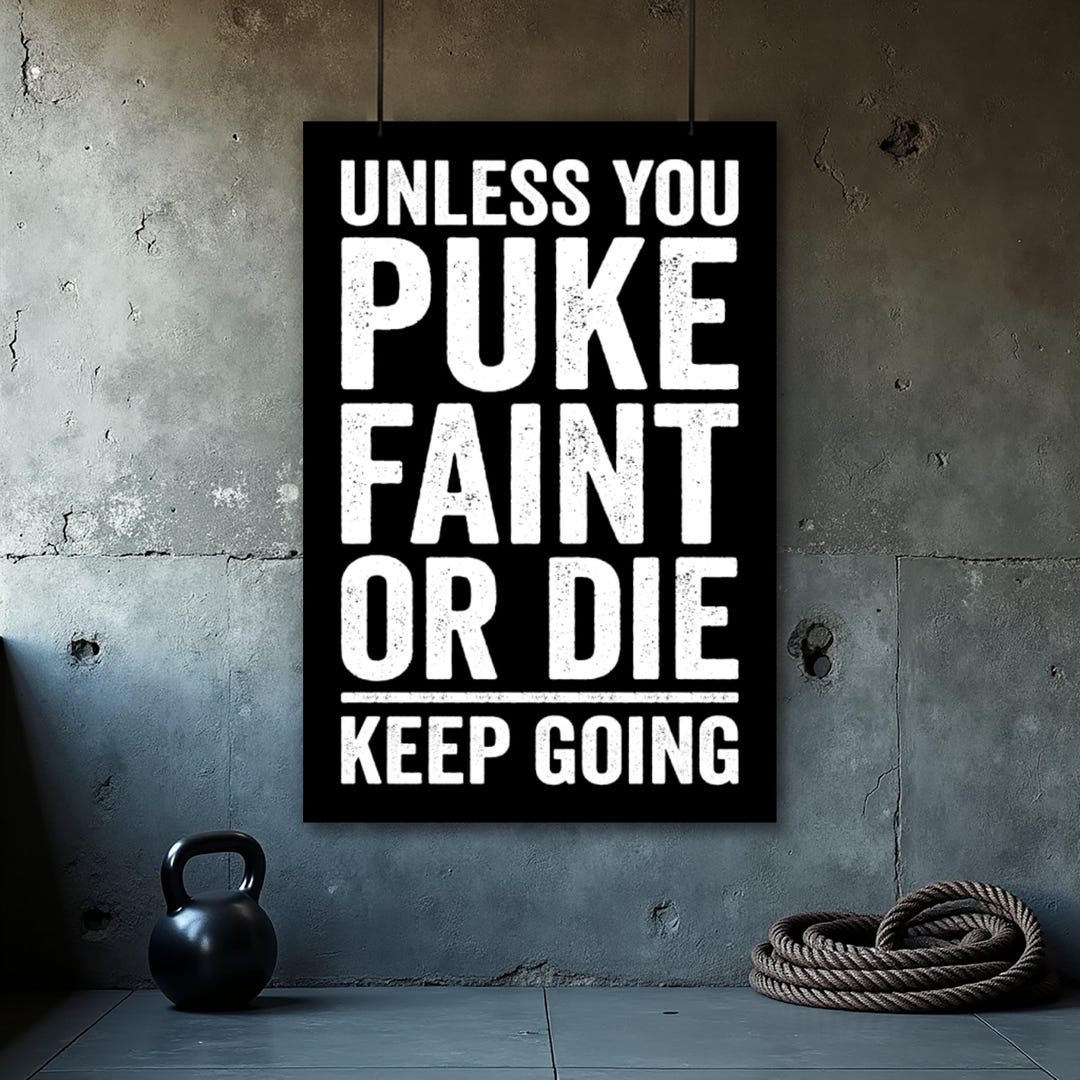 Funny Gym Poster, Home Gym Wall Art, Motivation Poster, Fitness Wall ...